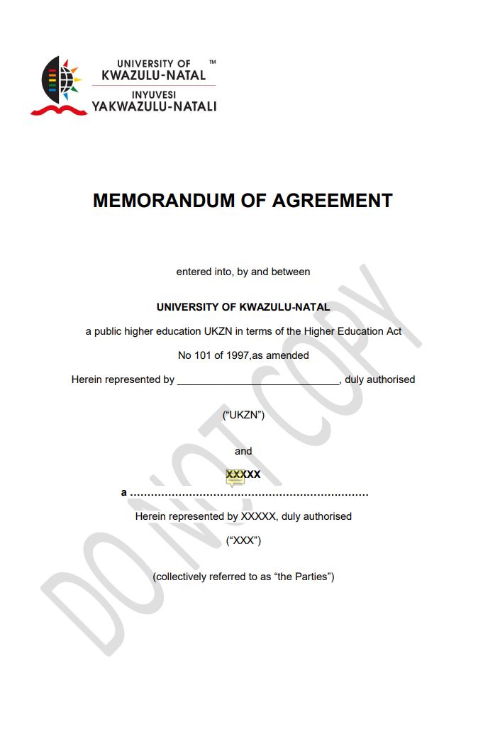 Memorandum of Agreement Template | Free Business Templates